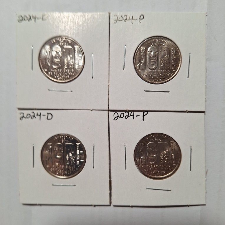 Brilliant Uncirculated 2024 Hope Quarters P&D Mints. 2 Sets 4 Coins for ...