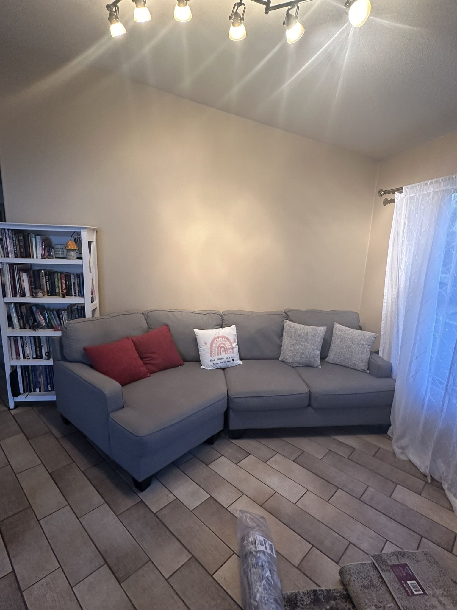 Grey 2-Piece Modular Sectional With Cuddler Chaise for Sale in Chandler ...