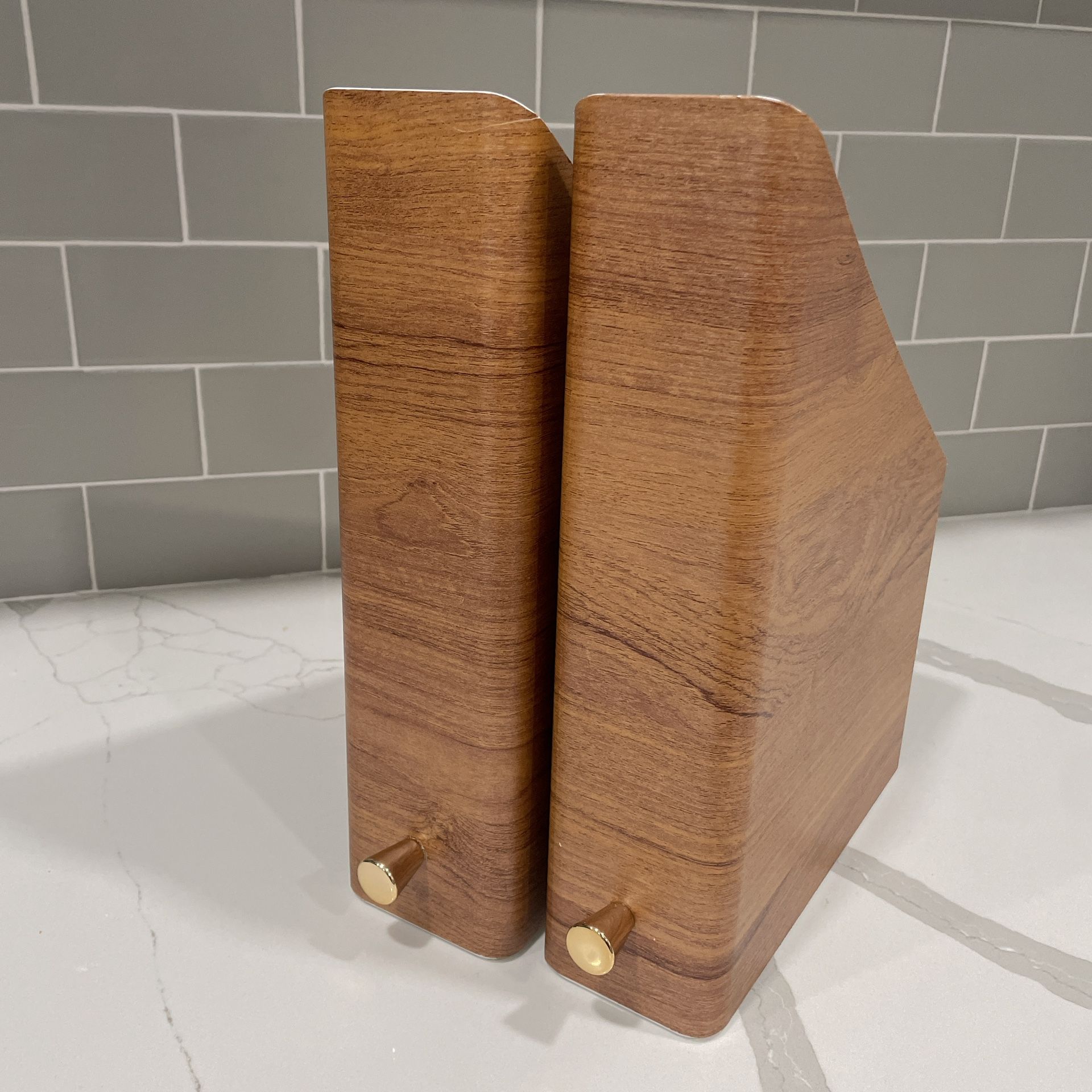 handmade set of 2, white Magazine file case holder organizer IKEA for ...