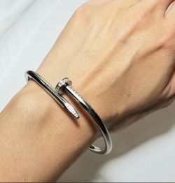 Cartier nail bracelet bangle silver bangle for Sale in Austin TX OfferUp