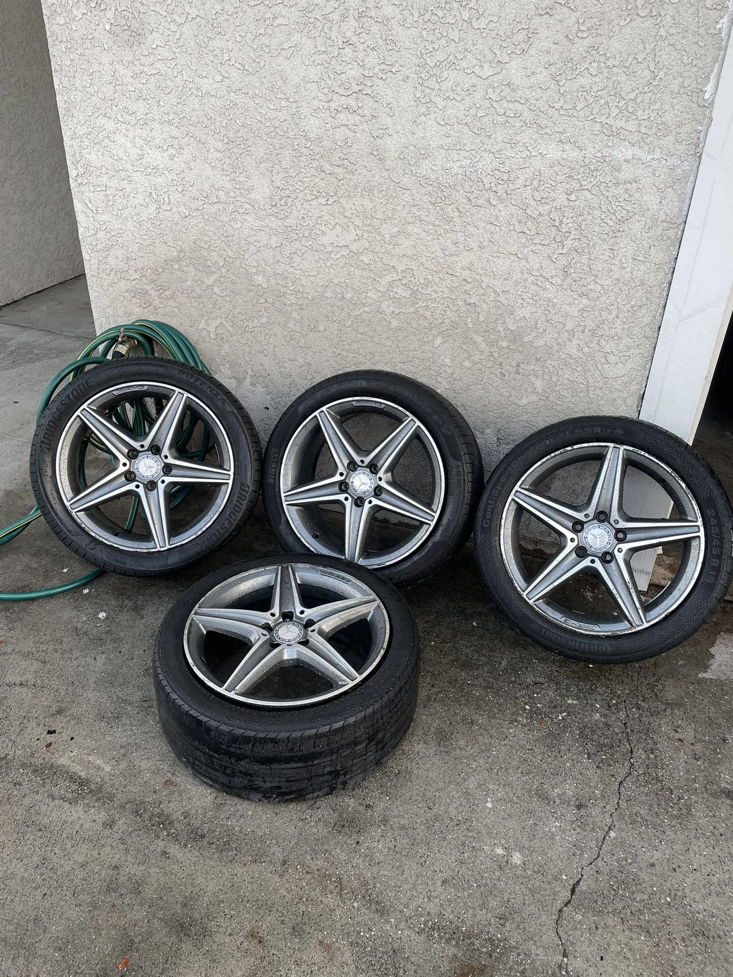 All 4 Used Rims And Tires Mercedes Benz AMG Size 18 for Sale in ...