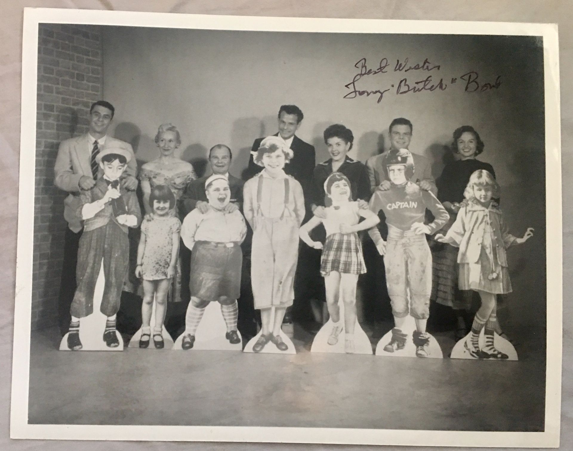Vintage Our Gang (Little Rascals) Group photo autographed by Tommy Bond ...