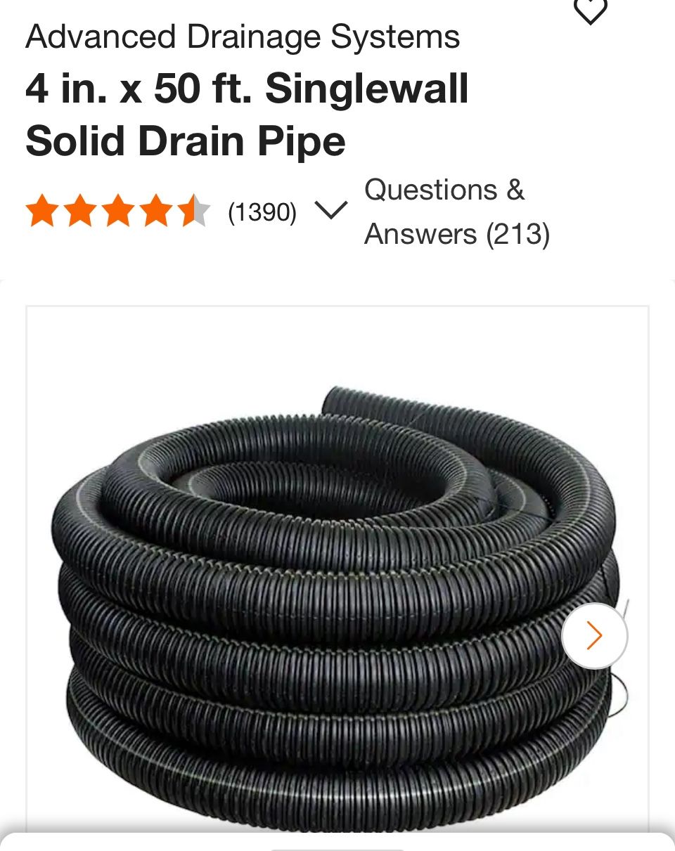 Corrugated Solid Drainage Pipe for Sale in Fort Lauderdale, FL - OfferUp