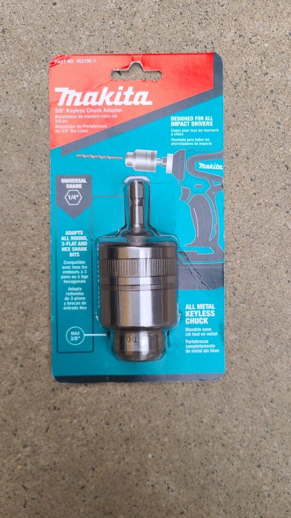 Makita 3 8 Keyless Chuck Adapter for Sale in Lake Elsinore CA OfferUp