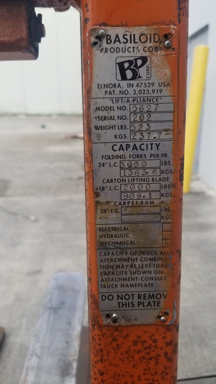 Basiloid Fork Lift Attachment Lift-A-Pliance Box Forklift for Sale in ...