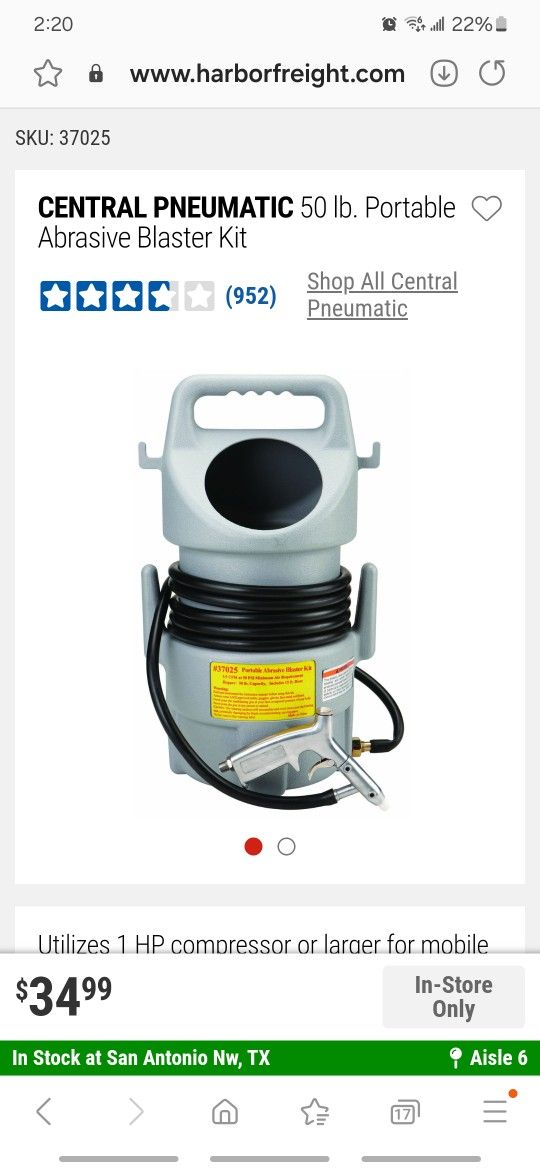 portable abrasive blaster kit comes with a blast gun, Sand Blaster for ...