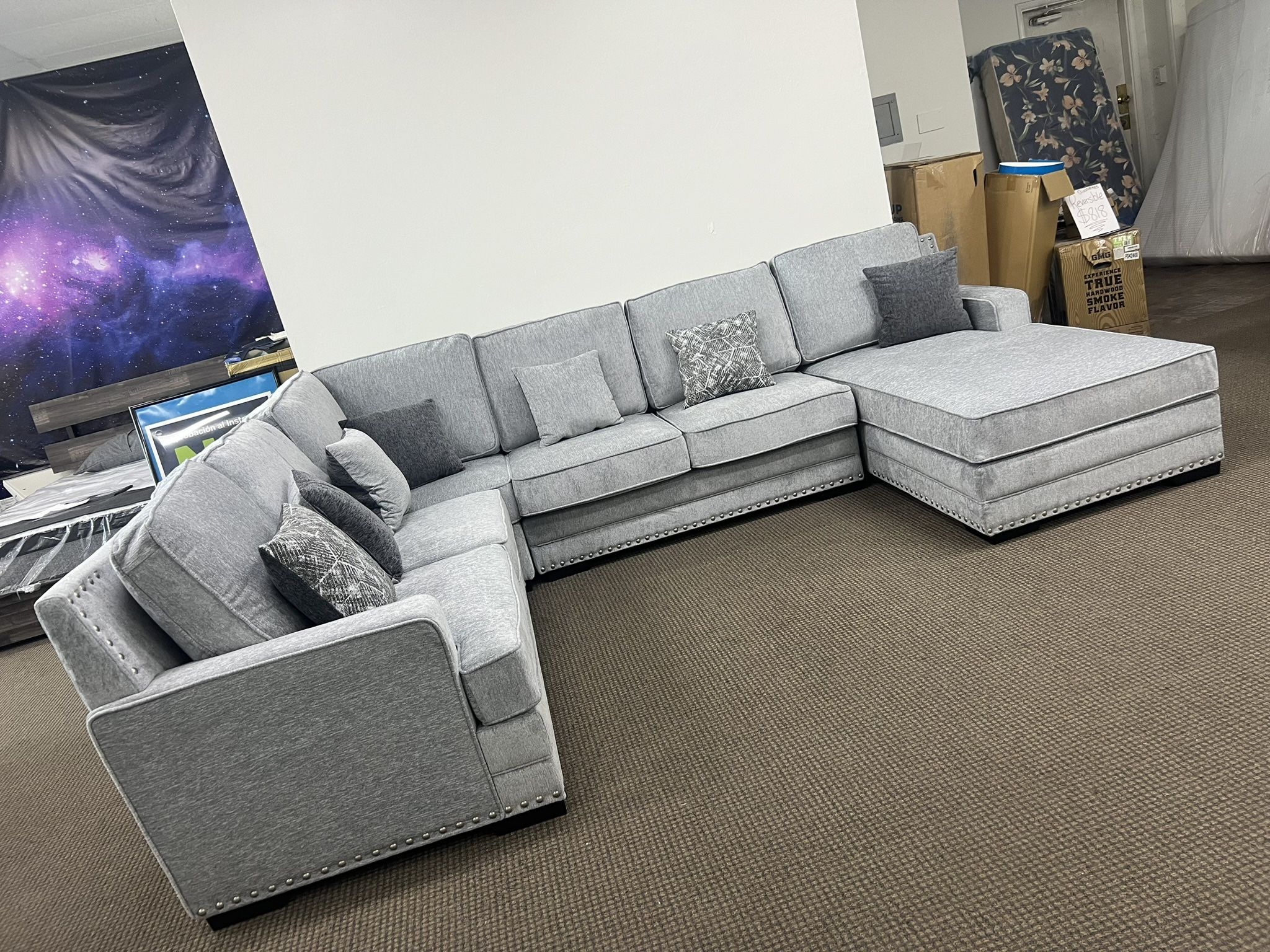 NEW!! L shape W/ Chaise DELIVERY Avail BARGAIN Sectional STILL IN BOX ...