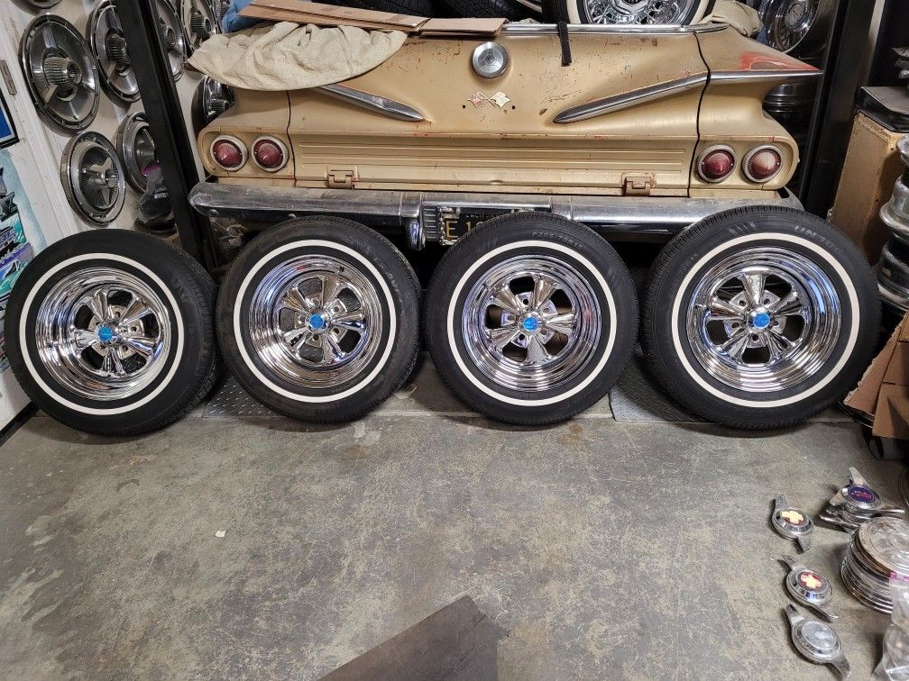15x7 Cragar 5 Lug 5x4.75 & 5x4.5 Uni Lug 5 Spoke Rims Lowrider ...