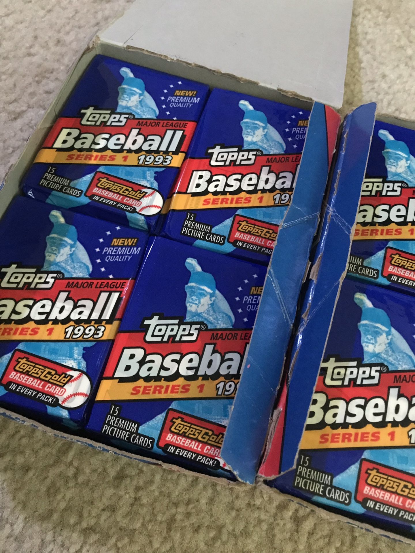 (2)1993 Topps Baseball Box Mlb Sports Cards(sealed Packs) For Sale In