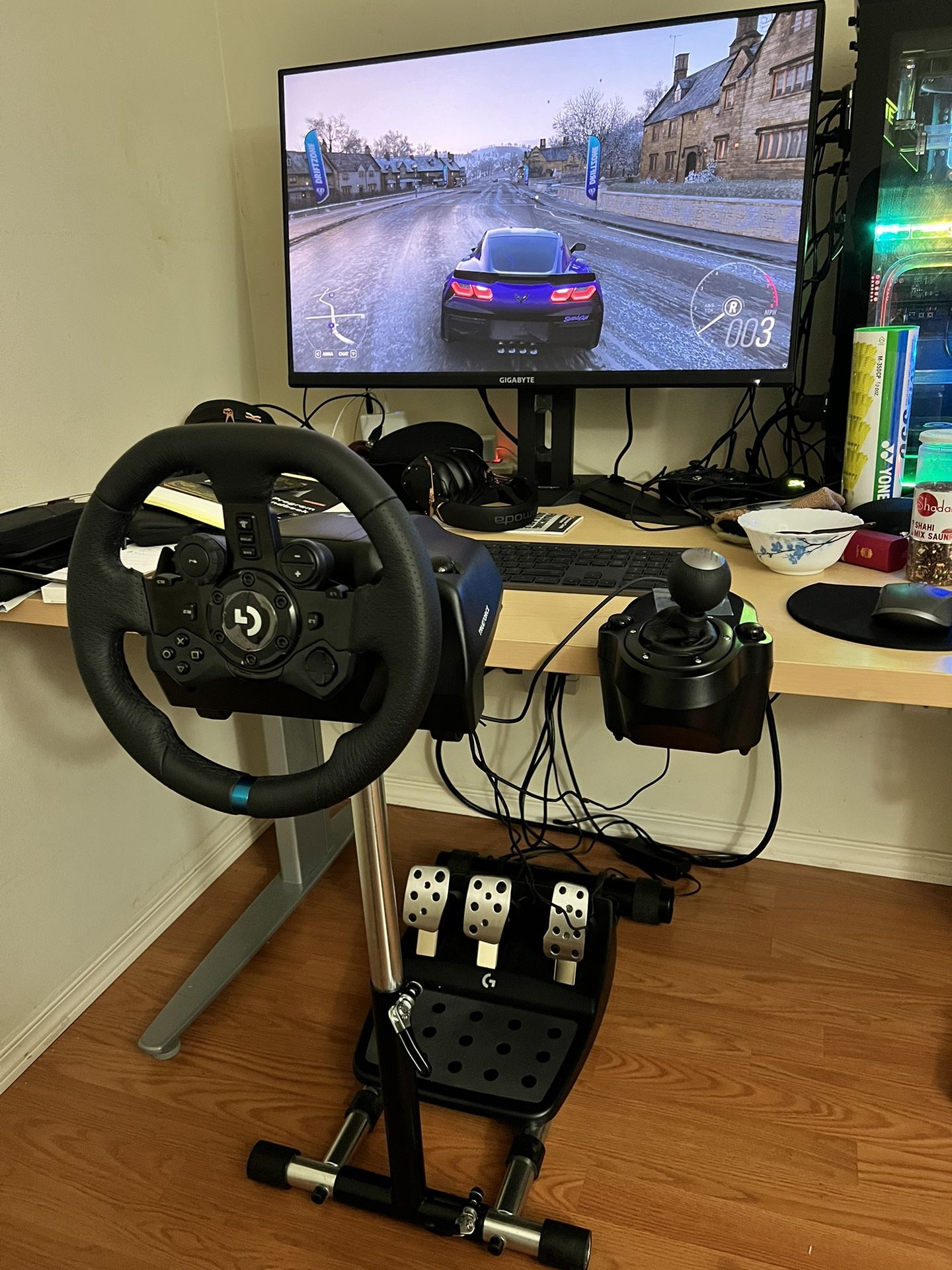 Logitech True Force G923 + Logitech shifter + stand for Sale in Kent ...