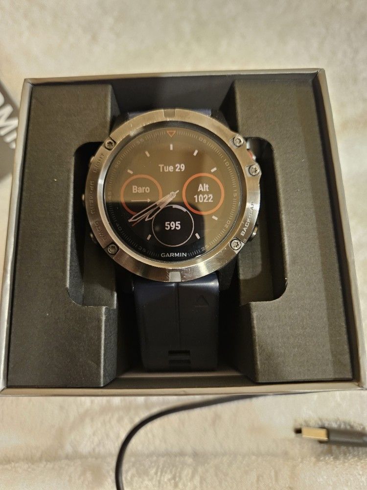 GARMIN FENIX 5X SAPPHIRE EDITION Multiple Sports GPS with MAPPING AND ...