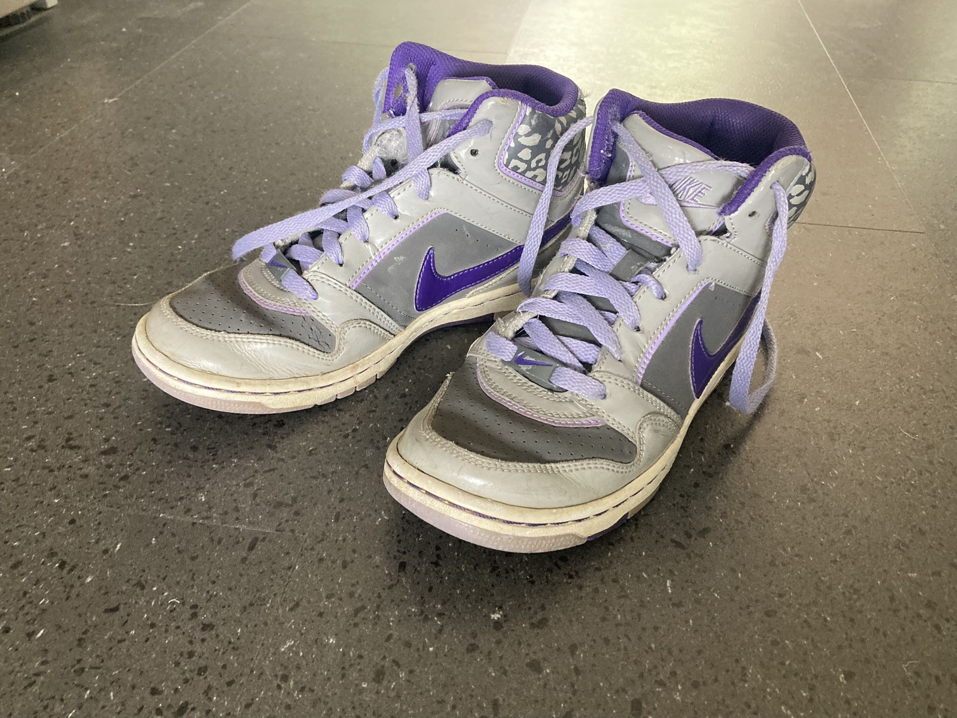 Nike Dunk High Size 6 Womens Prestige 3 High Top Grey Leopard Print ...