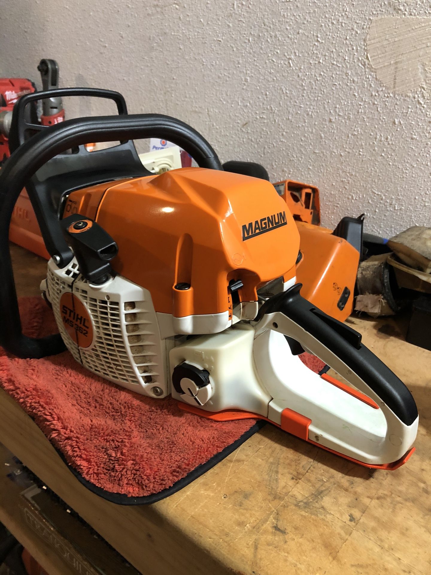 Like new stihl ms362 with upgrades 28” Cannon ultra low Kerf bar with a ...