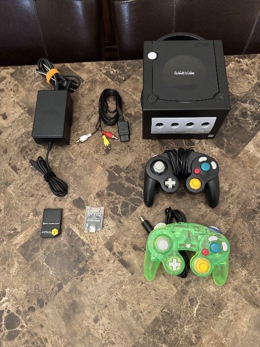 Black Nintendo Gamecube Bundle - Modded with over 170 GameCube games pre-installed Disc Drive ...
