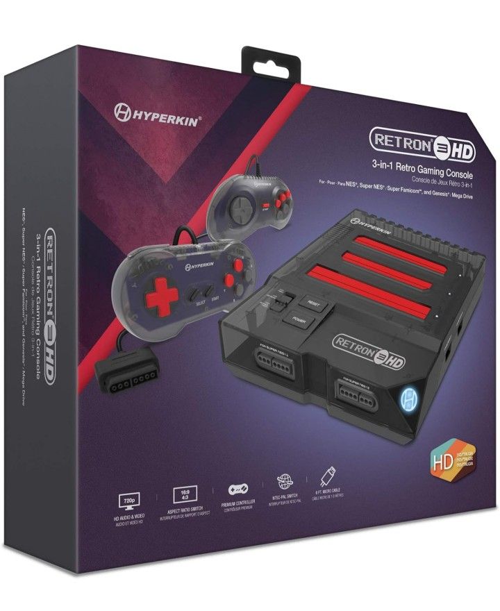 RetroN 3 HD 3-in-1 Retro Gaming Console for NES, Super Famicom, and ...