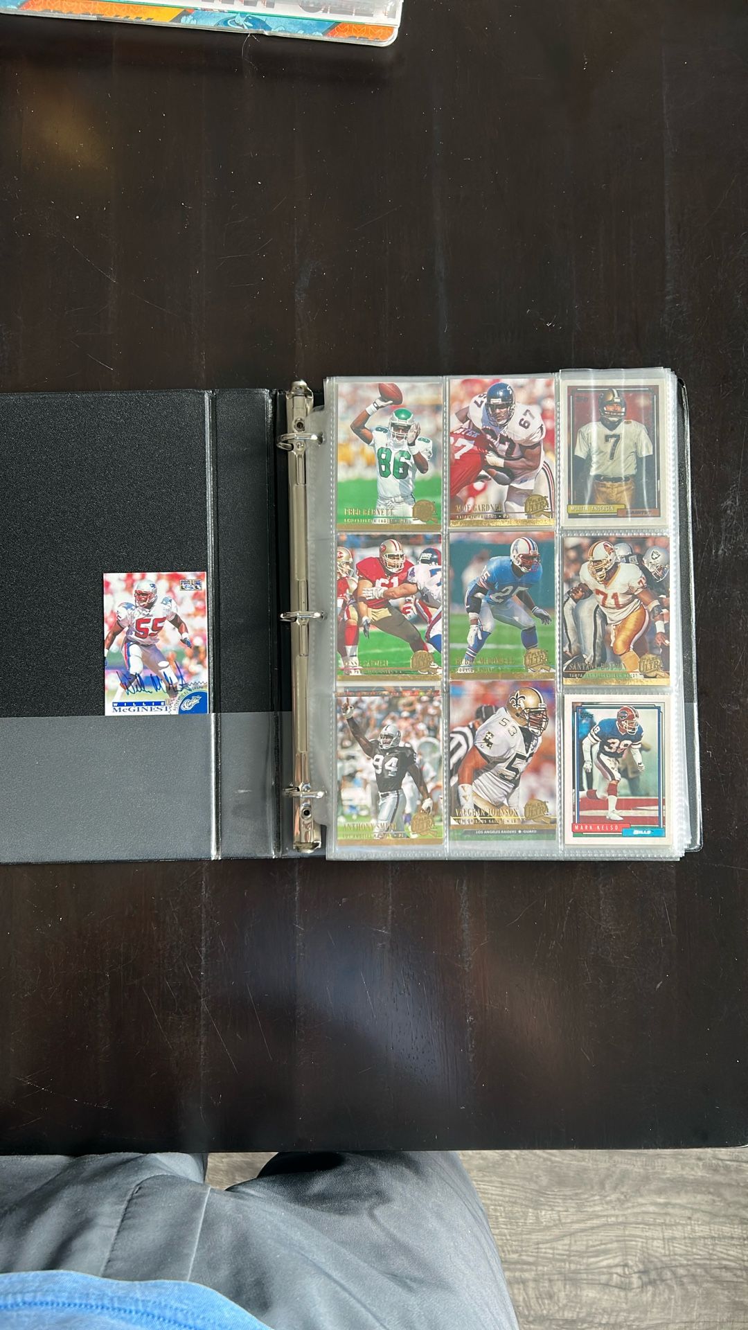 Vintage NFL Football Card Collection Binder ~300 Cards (35 Pages ...