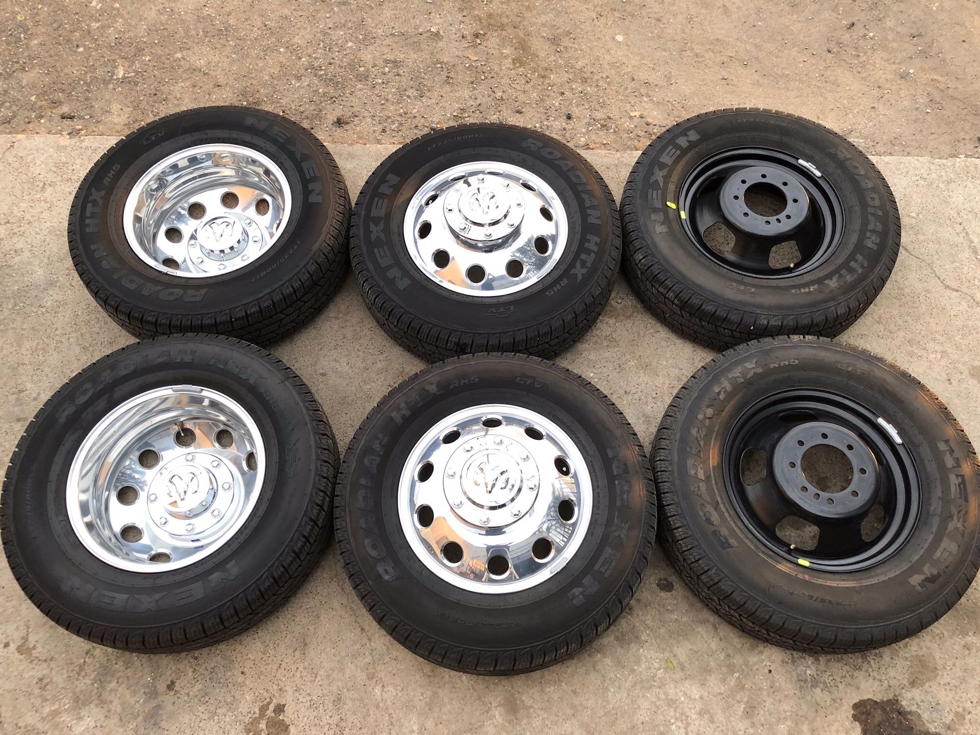 Like new 17” Dodge Ram Alcoa Rims And Tires 17 dually Wheels dualli ...