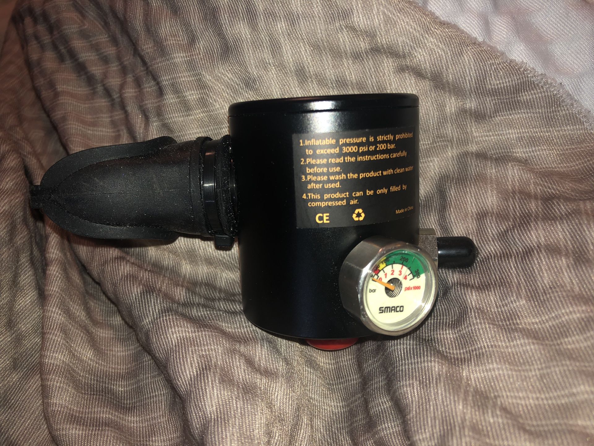 Smaco Inflatable Silicone Pressure Gage Mini Diving Oxygen Cylinder ...