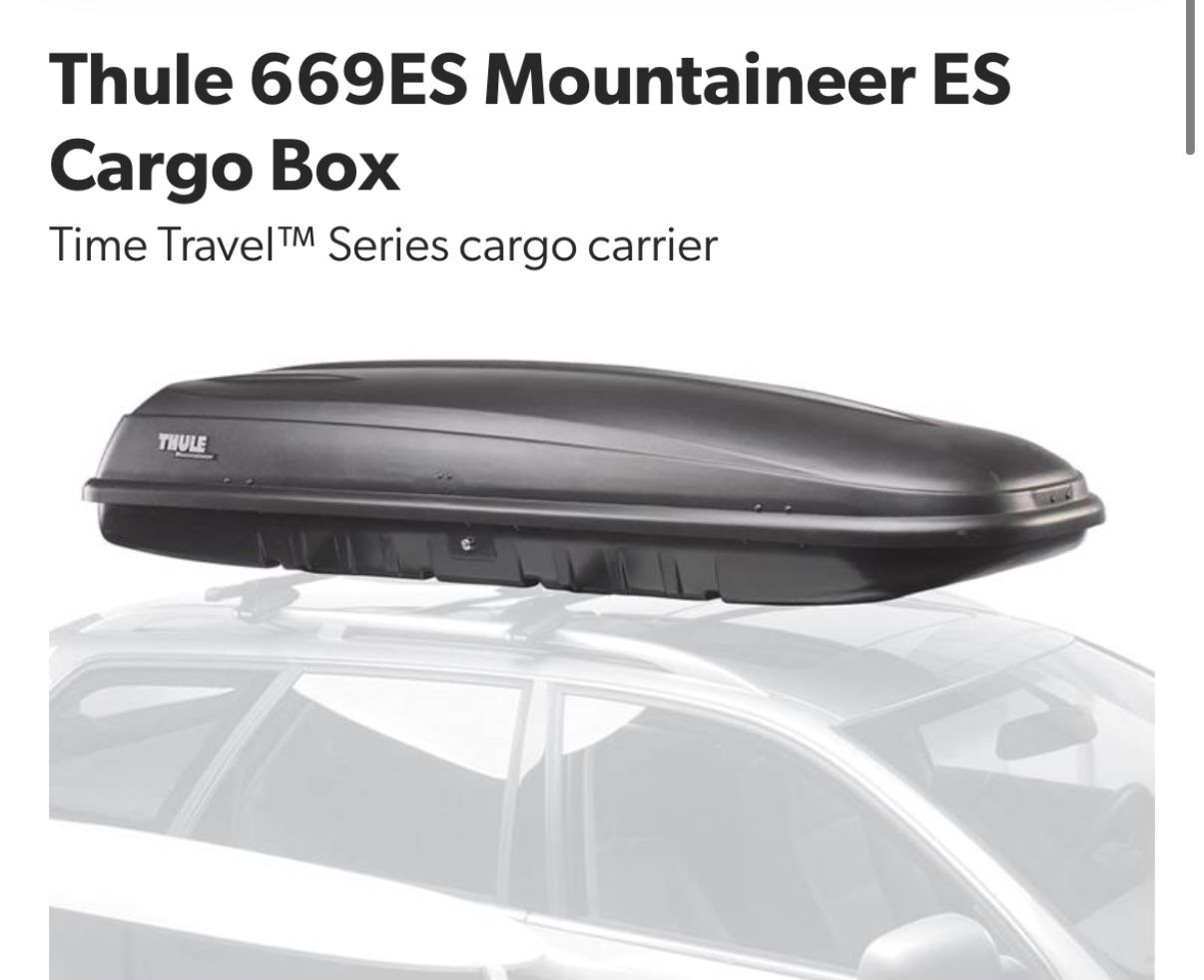 Thule Mountaineer Cargo Box for Sale in San Francisco, CA - OfferUp