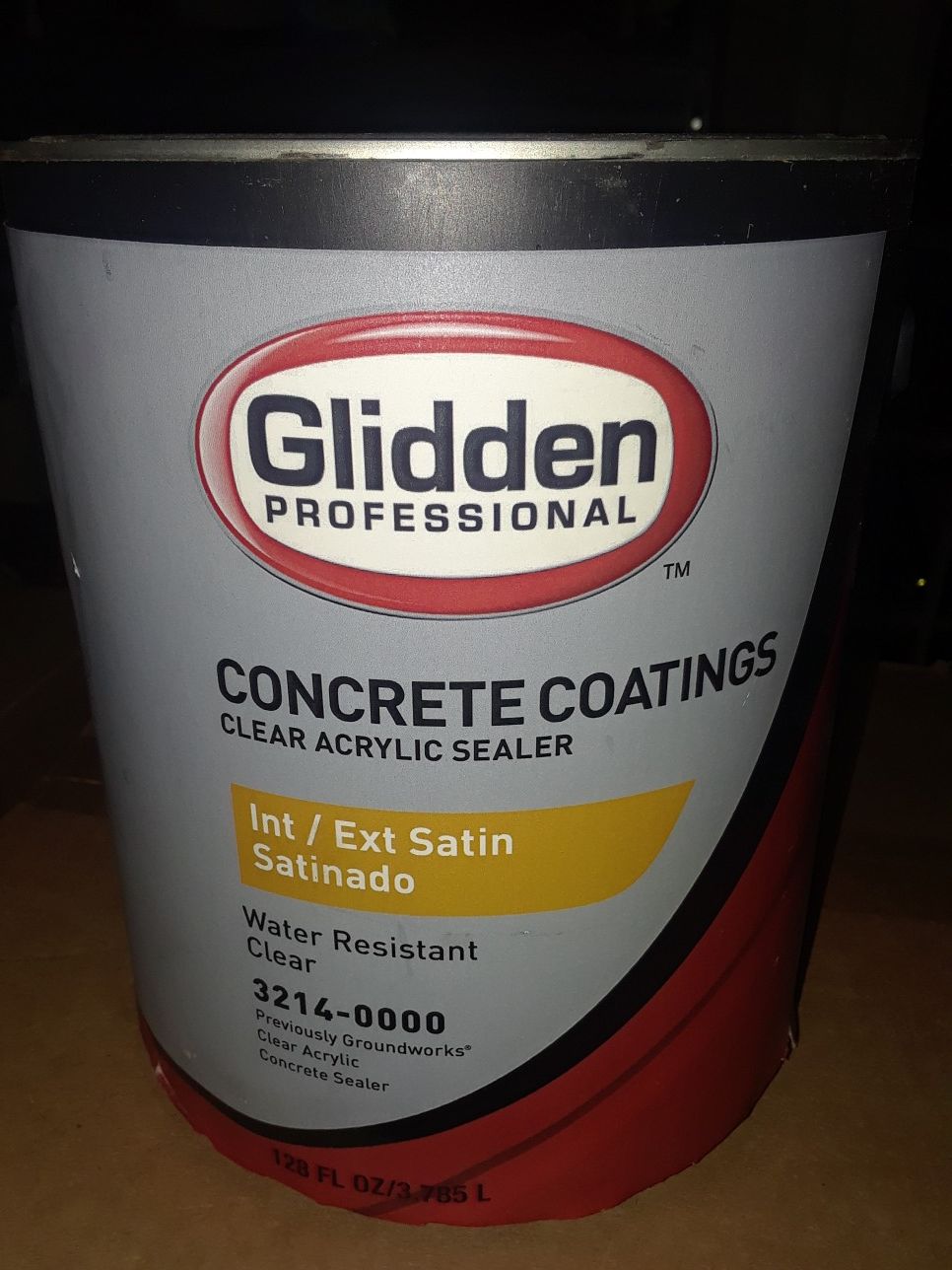 Glidden Professional Concrete Coatings Int/Ext Clear Acrylic Sealer for ...