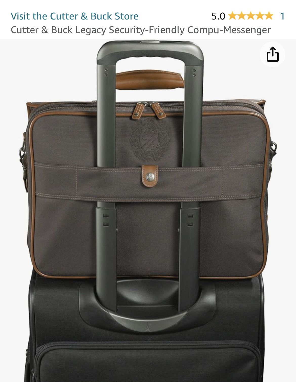 Cutter &Buck Legacy collection TSA approved Messenger Bag Leather ...