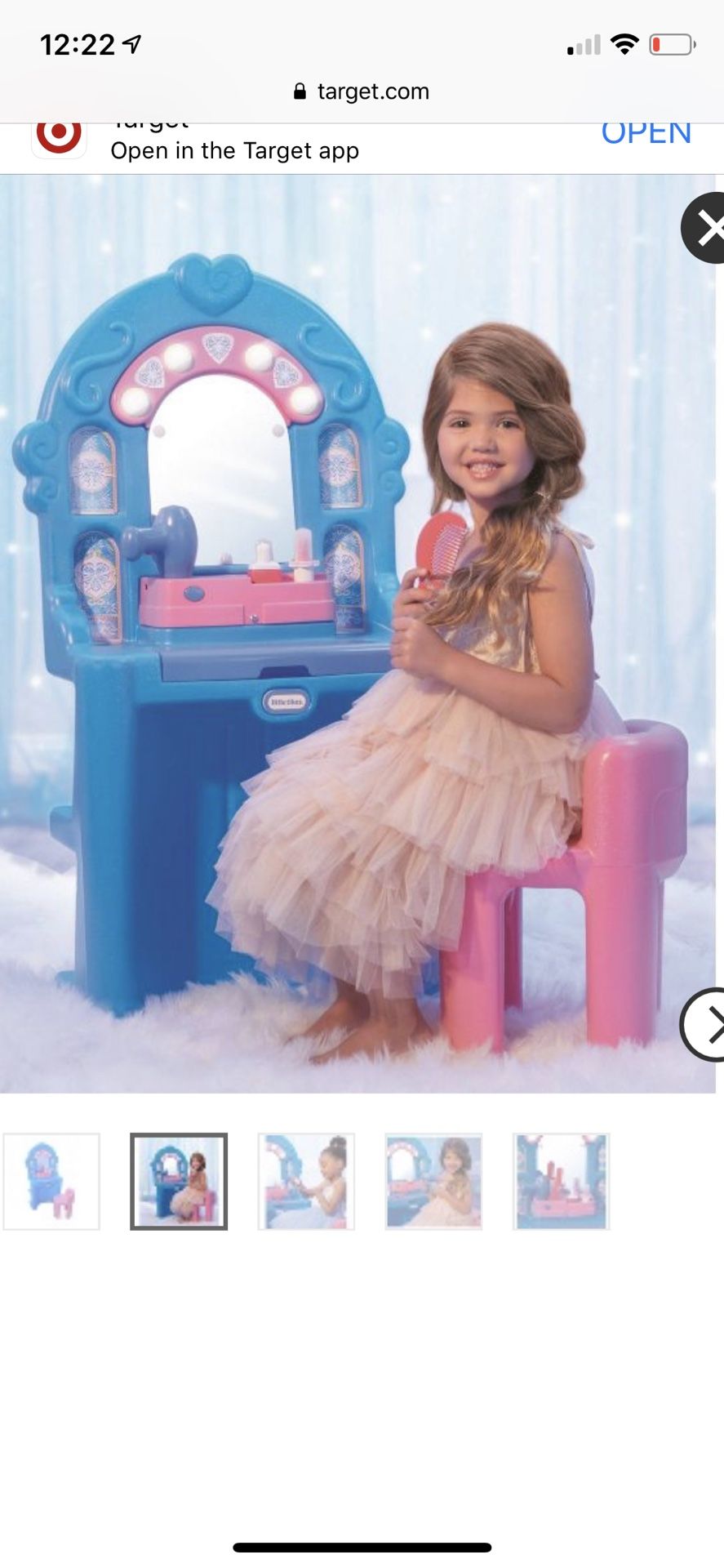 Little Tikes Ice Princess Magic Mirror Roleplay Vanity with Lights ...