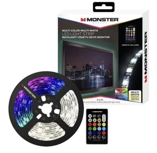 Monster Basics LED Light Strip with Remote 6.5 ft for Sale in Chula ...