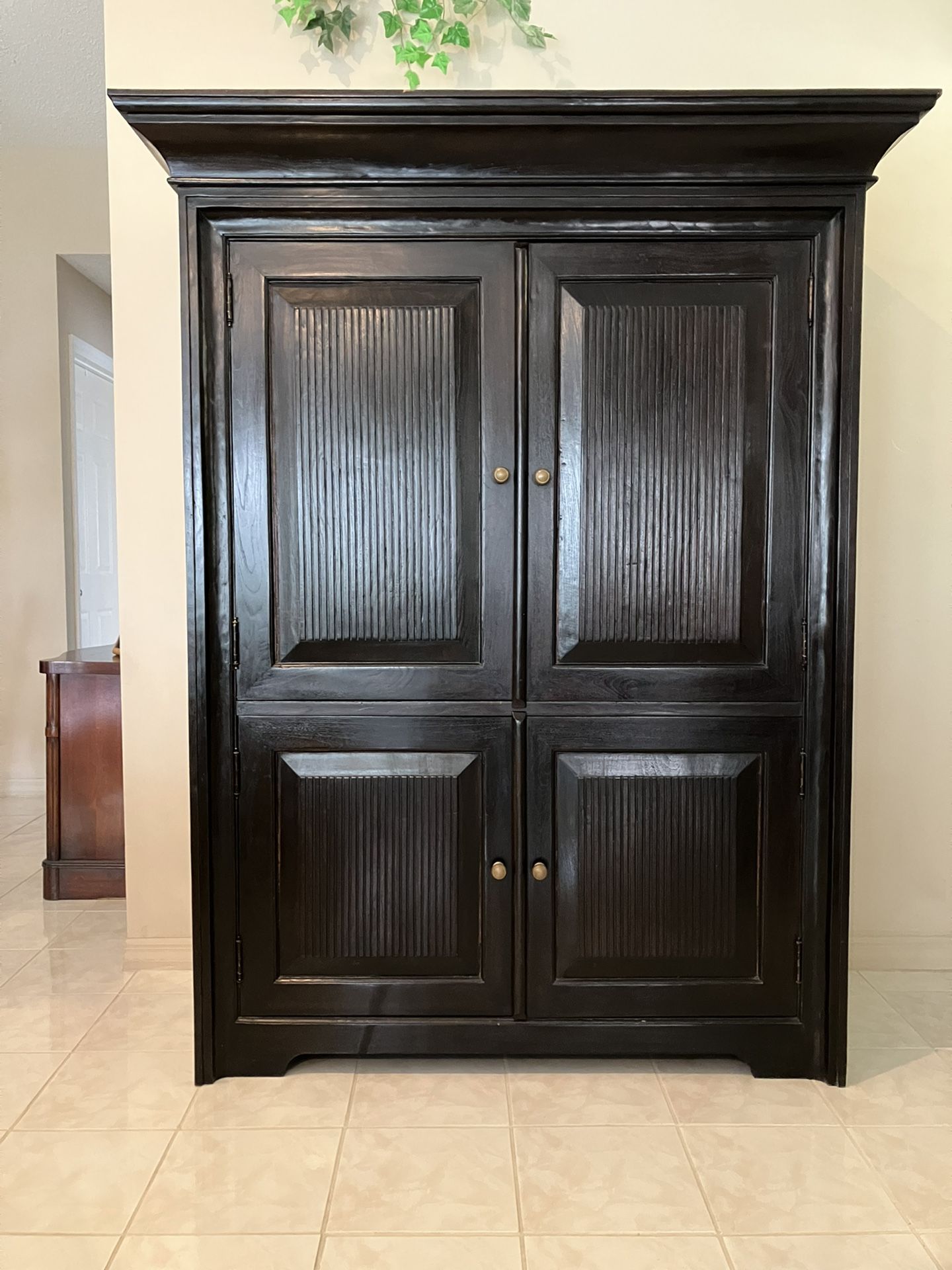 Free Armoire / Entertainment Center, Solid Wood - Teak for Sale in ...