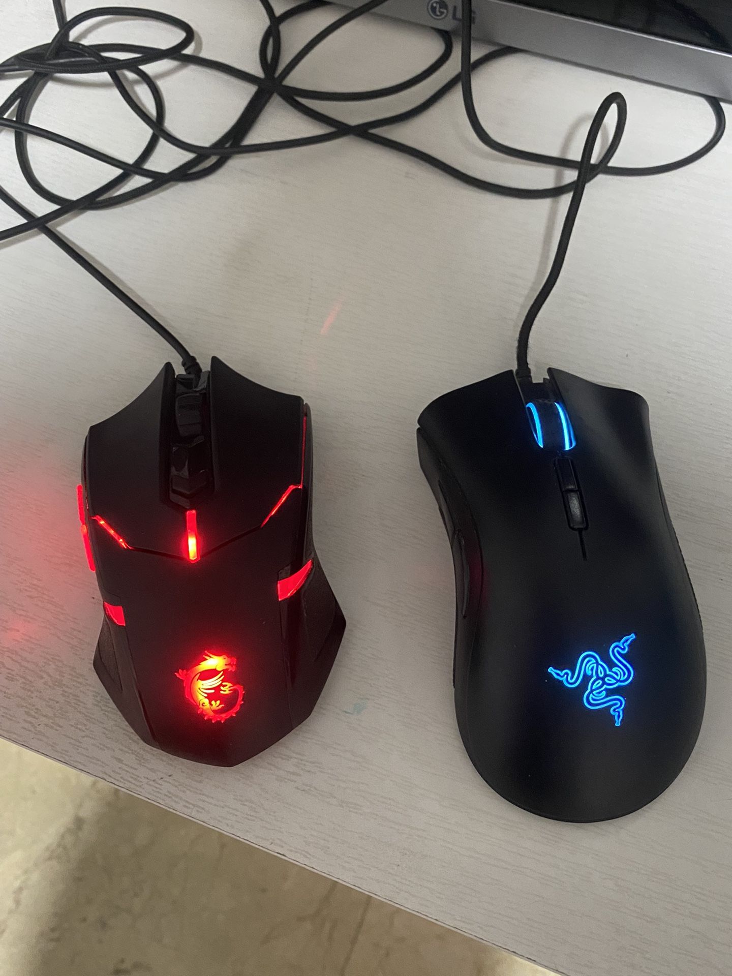 razor deathadder elite mouse gamer and red dragon mouse gamer with eld ...