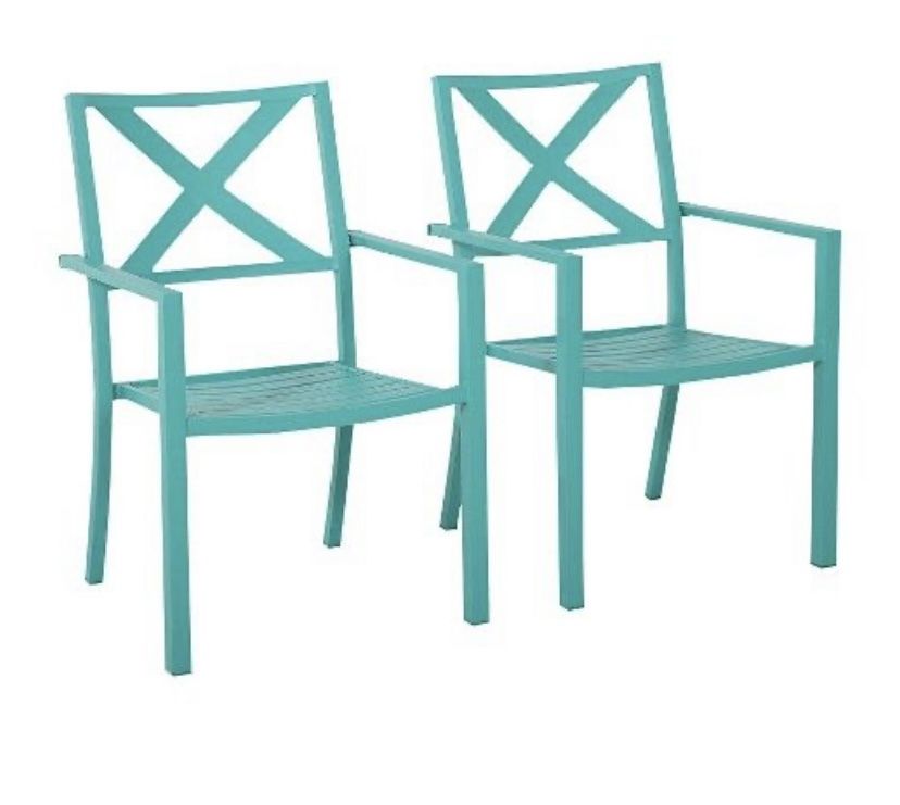 Afton metal stacking patio chairs 2 for Sale in Issaquah WA OfferUp