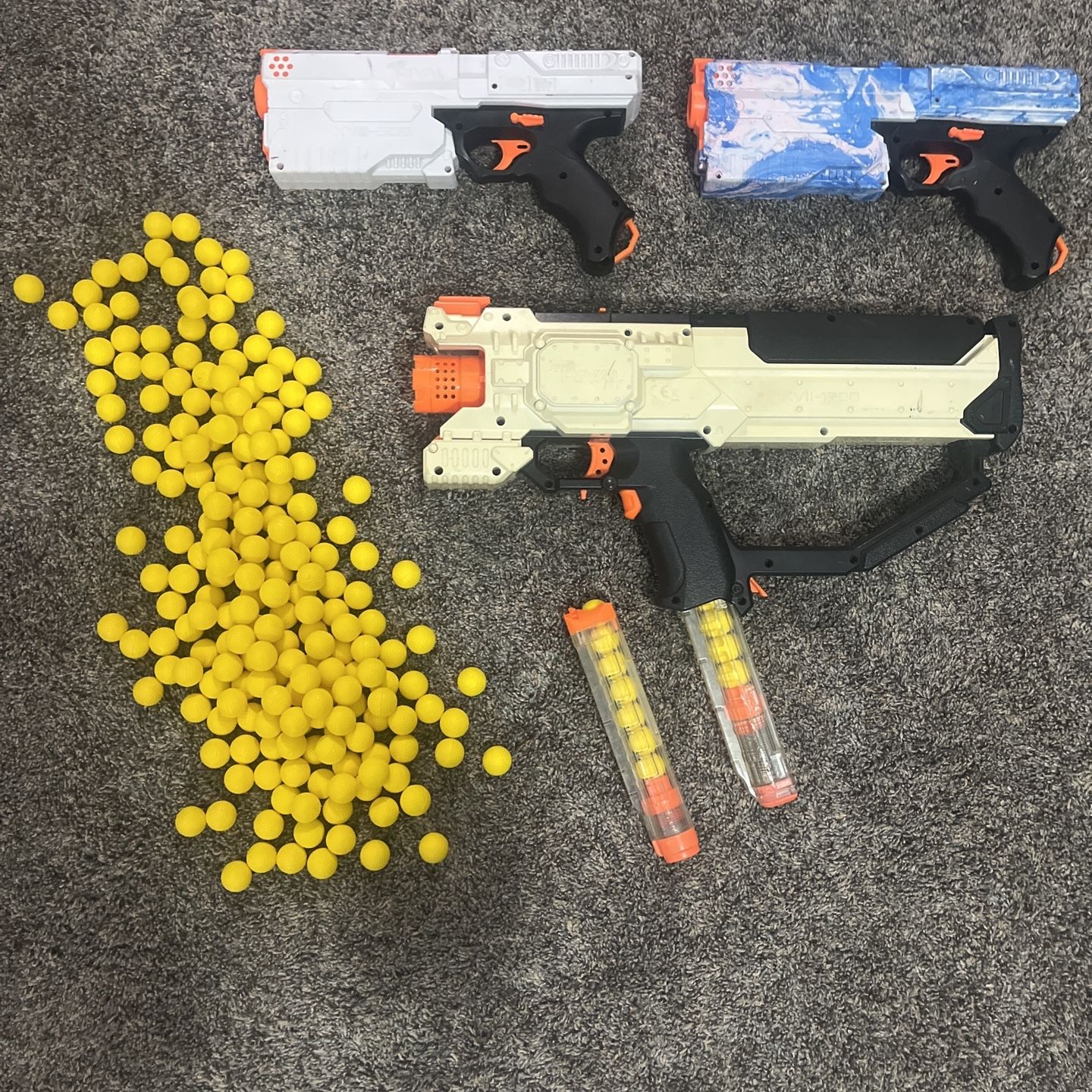 Nerf rival HERA Mxvii 1200 2 Nerf rival KRONOS xviii 500 plus 200 balls for Sale in San Diego CA OfferUp