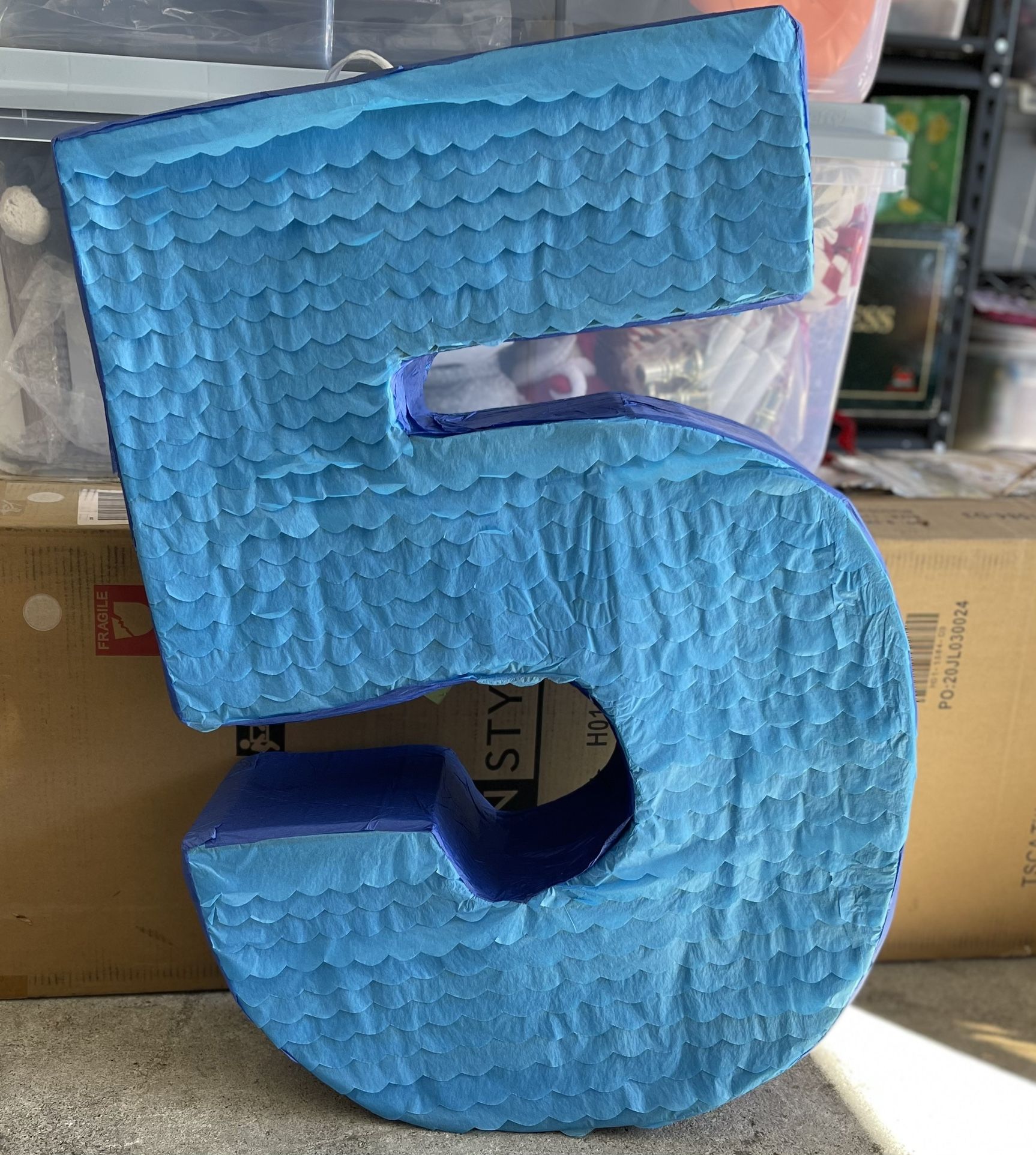 Colorful Number 5 Pinata