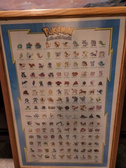 Original 150 Pokemon Poster