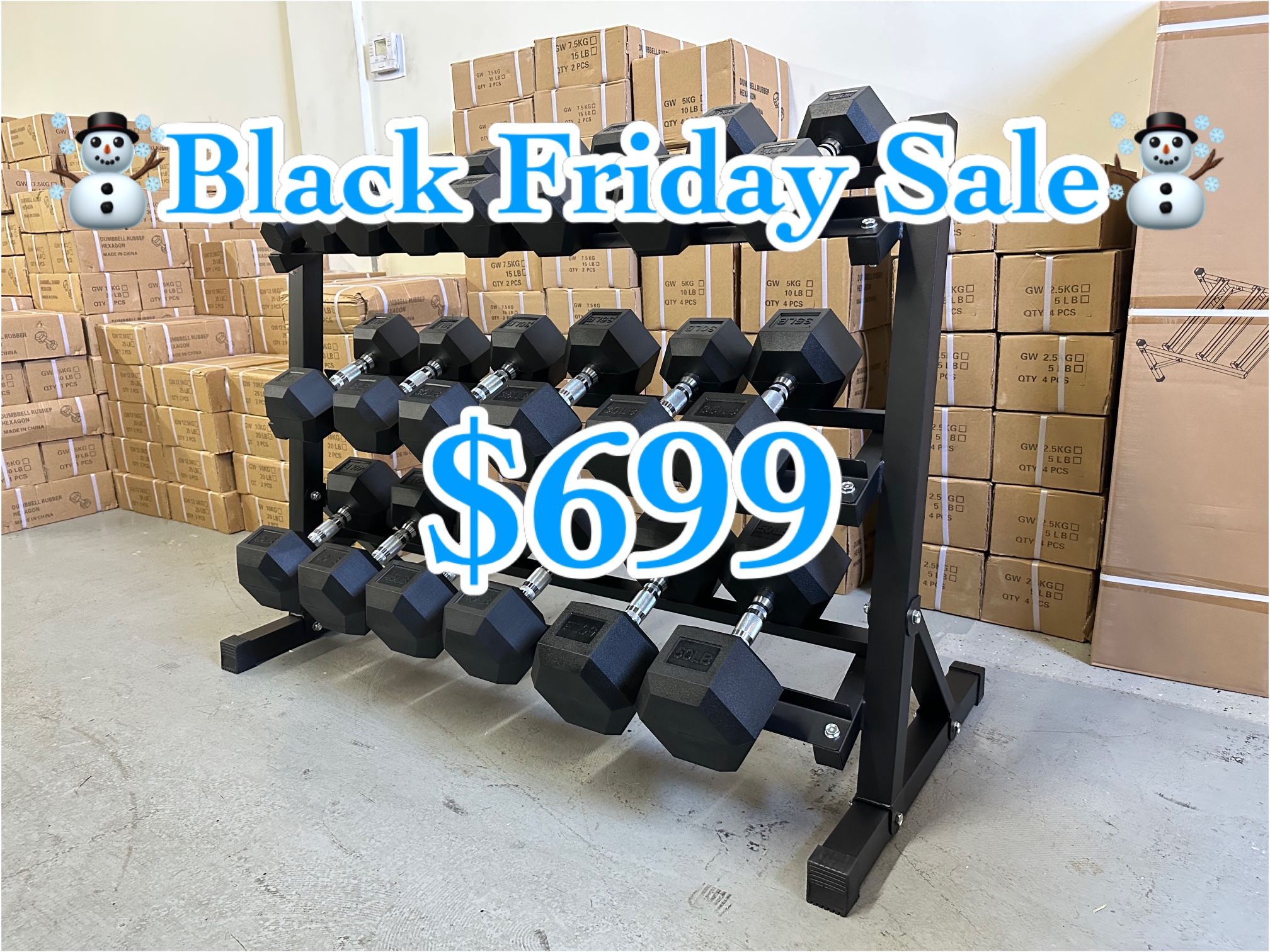 Dumbbell Set 5lb - 50lb With Heavy Duty 3 Tier Rack Brand New In The ...