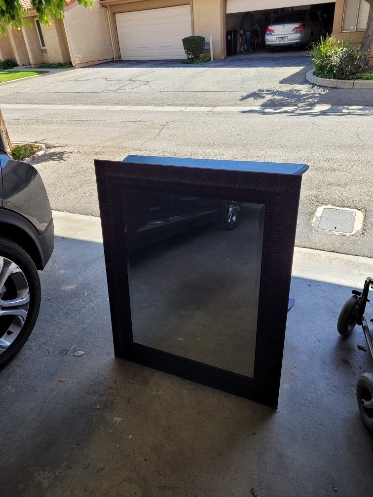 Mirror With Brown Wood Frame Perfect Condition 30x35 for Sale in Los ...