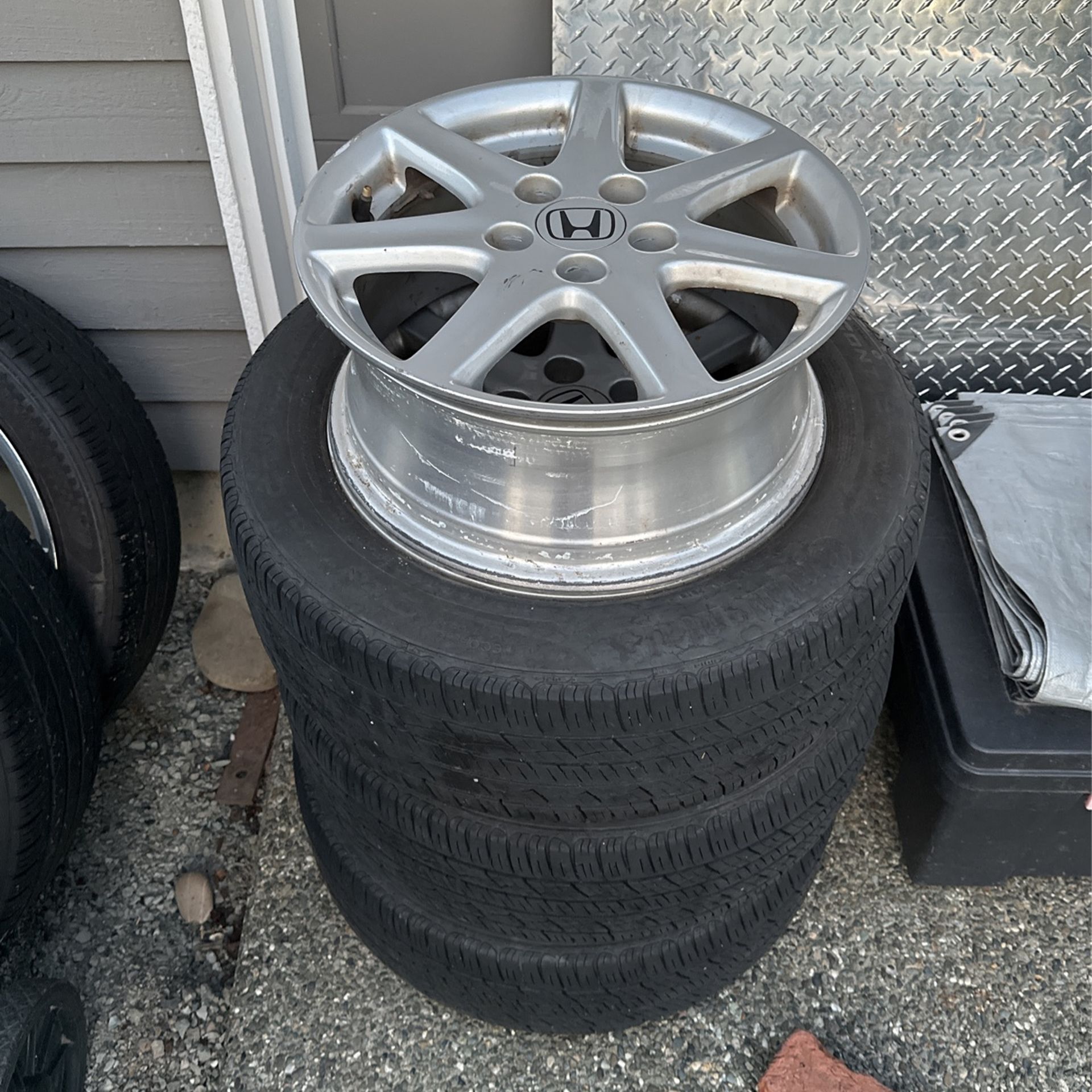 Stock 16” Honda Rims And 3 Tires for Sale in Marysville, WA - OfferUp