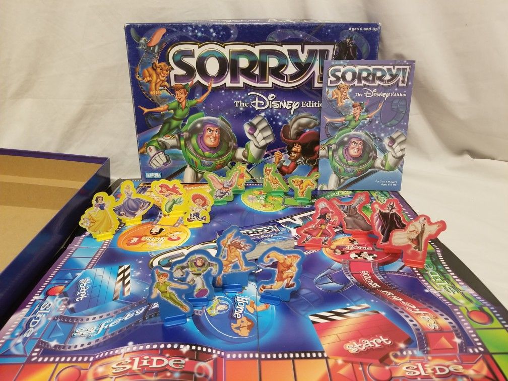 SORRY! THE DISNEY EDITION BOARD GAME, 2001, TOY STORY, PETER PAN for ...