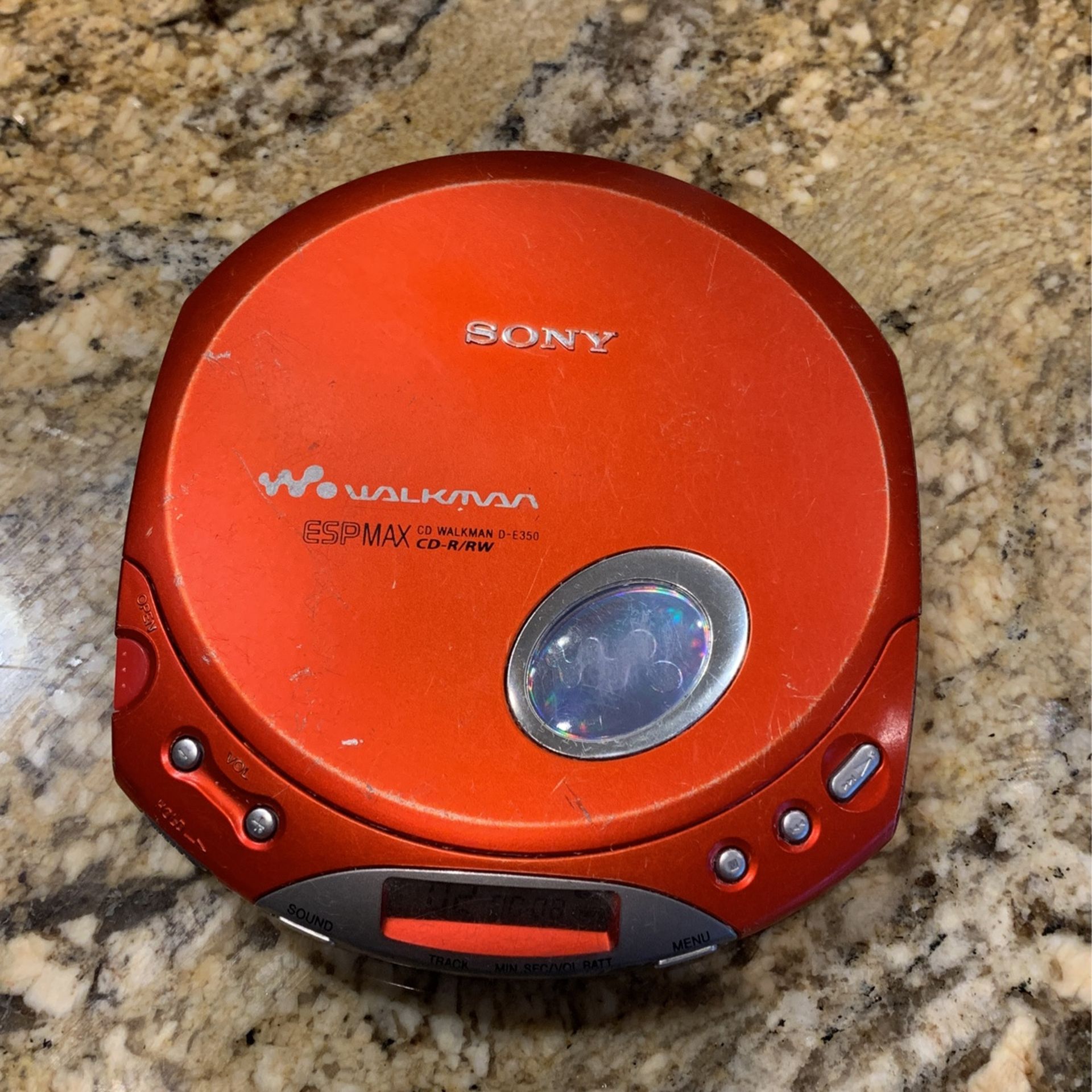 Sony Walkman Portable CD Player D-E350 Red - Tested Working! for Sale ...