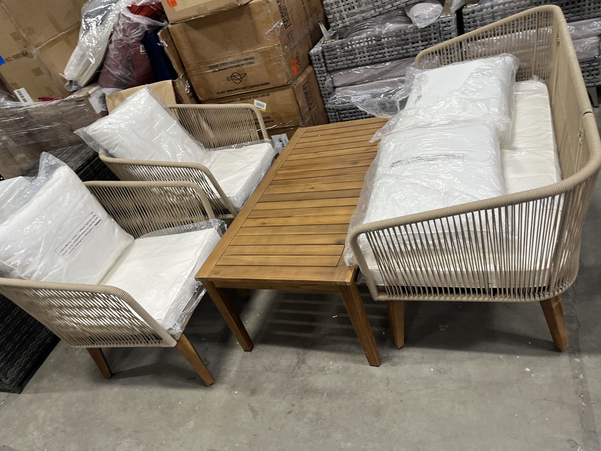 NEW ASSEMBLED Patio Furniture Set, 4 Pieces Furniture Set for Sale in ...