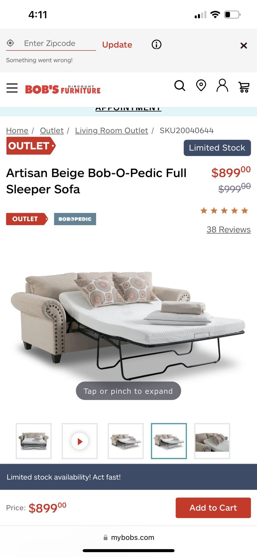 PRACTICALLY NEW!!! Cream Sleeper Sofa Beige Bed Tan Fabric Neutral ...