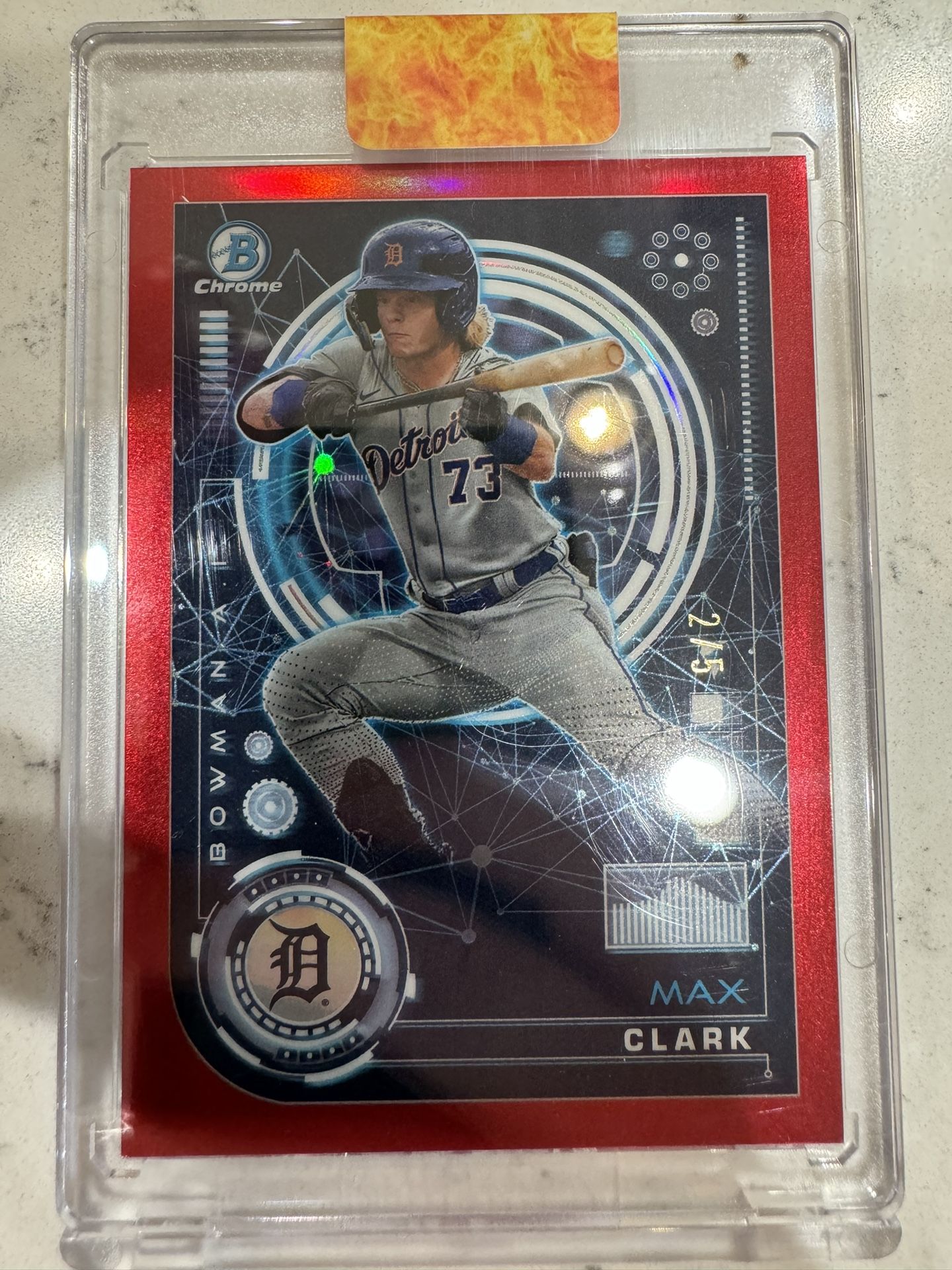 Max Clark 2024 Bowman Chrome Red Bowman AI Insert #2/5 Tigers BAI-11 ...