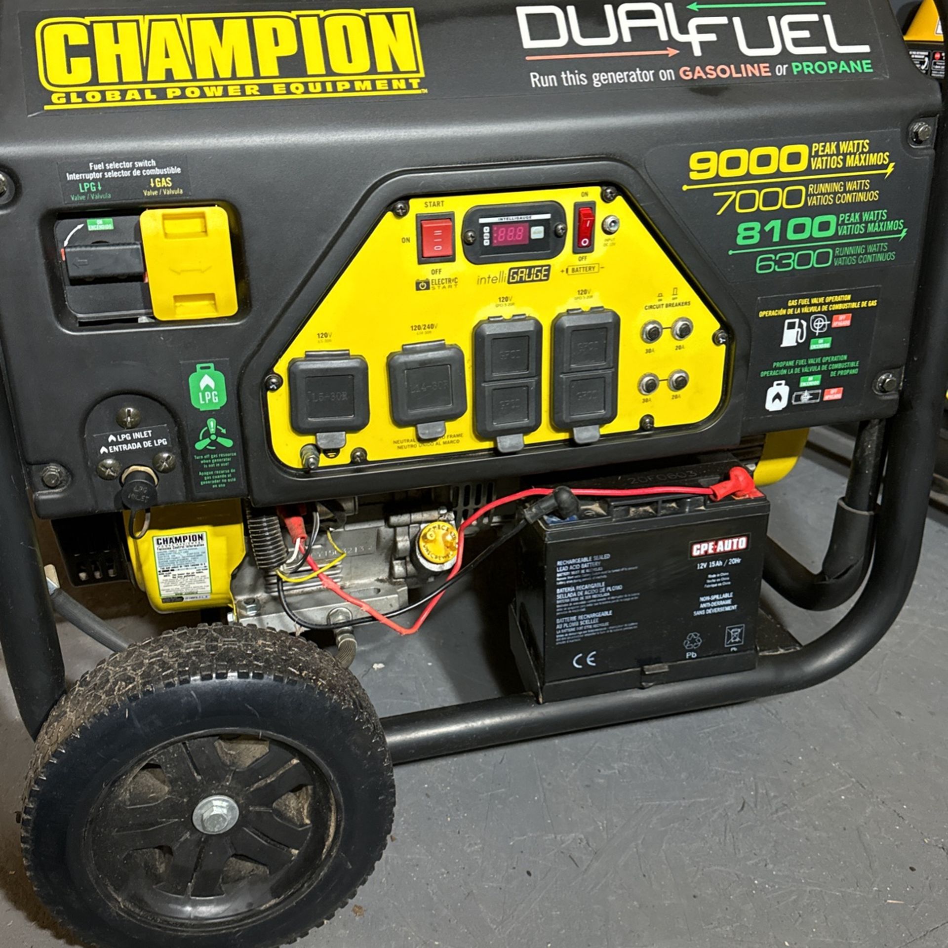 Champion dual fuel generator, 9000 peak watts... for Sale in Gig Harbor ...