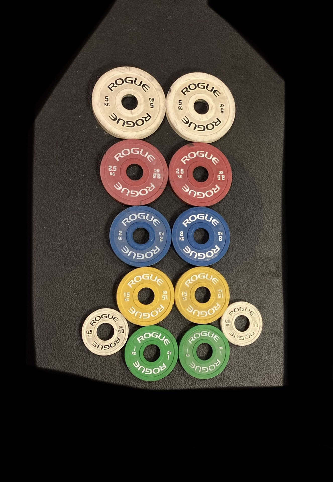 Rogue KG Change Plates Olympic 2” 25kg total set weight plate weights ...