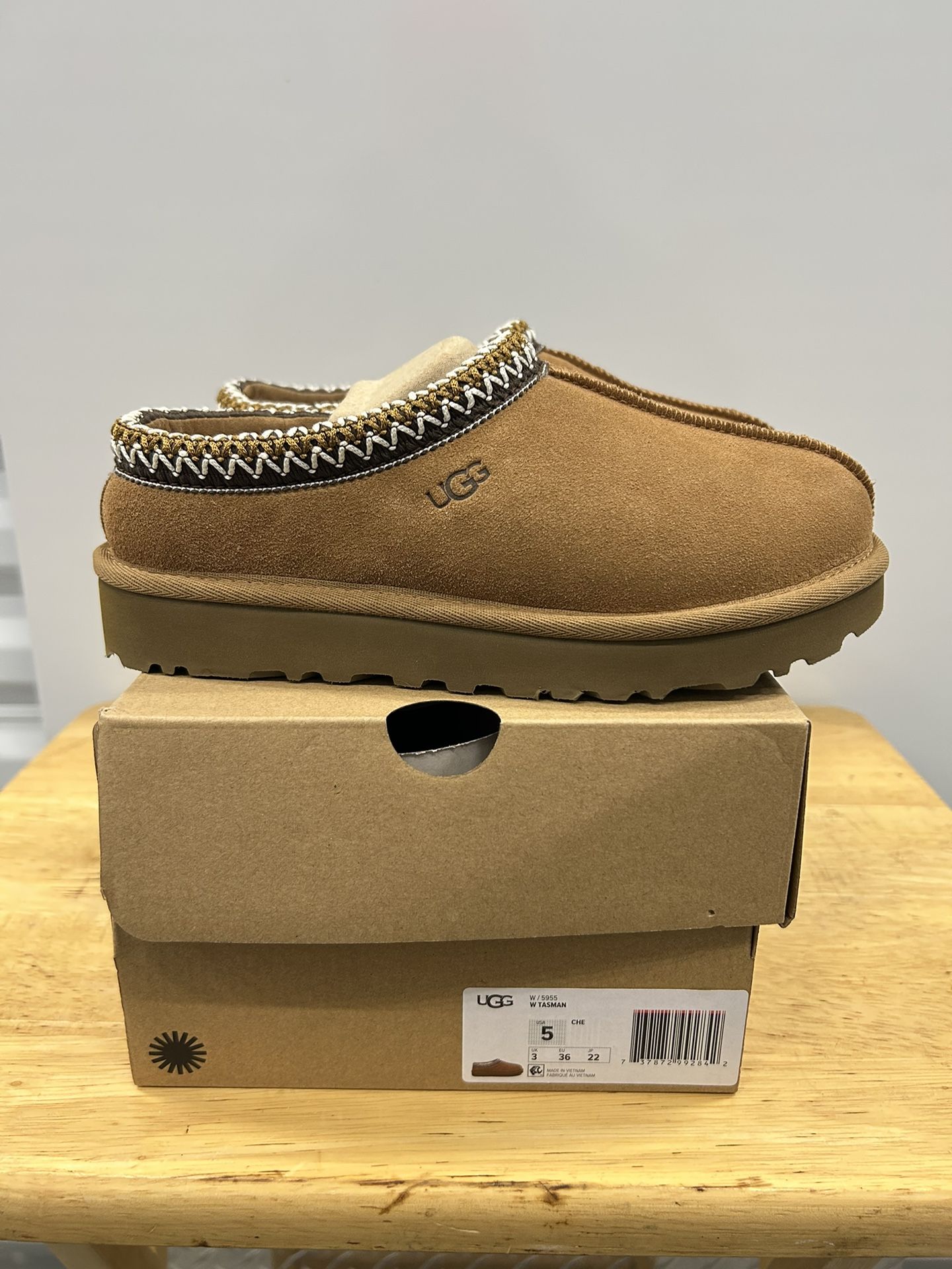 UGG Tasman Slippers Chestnut Sz 5 Womens 5955 CHE New In Hand for Sale ...
