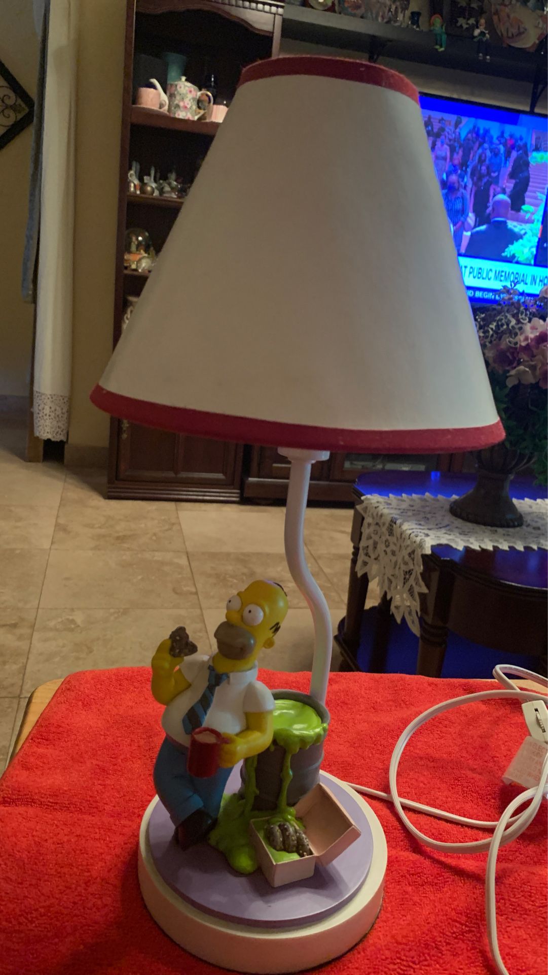 Vintage & collectable Portable Homer Simpson desk/nightstand lamp.Used ...