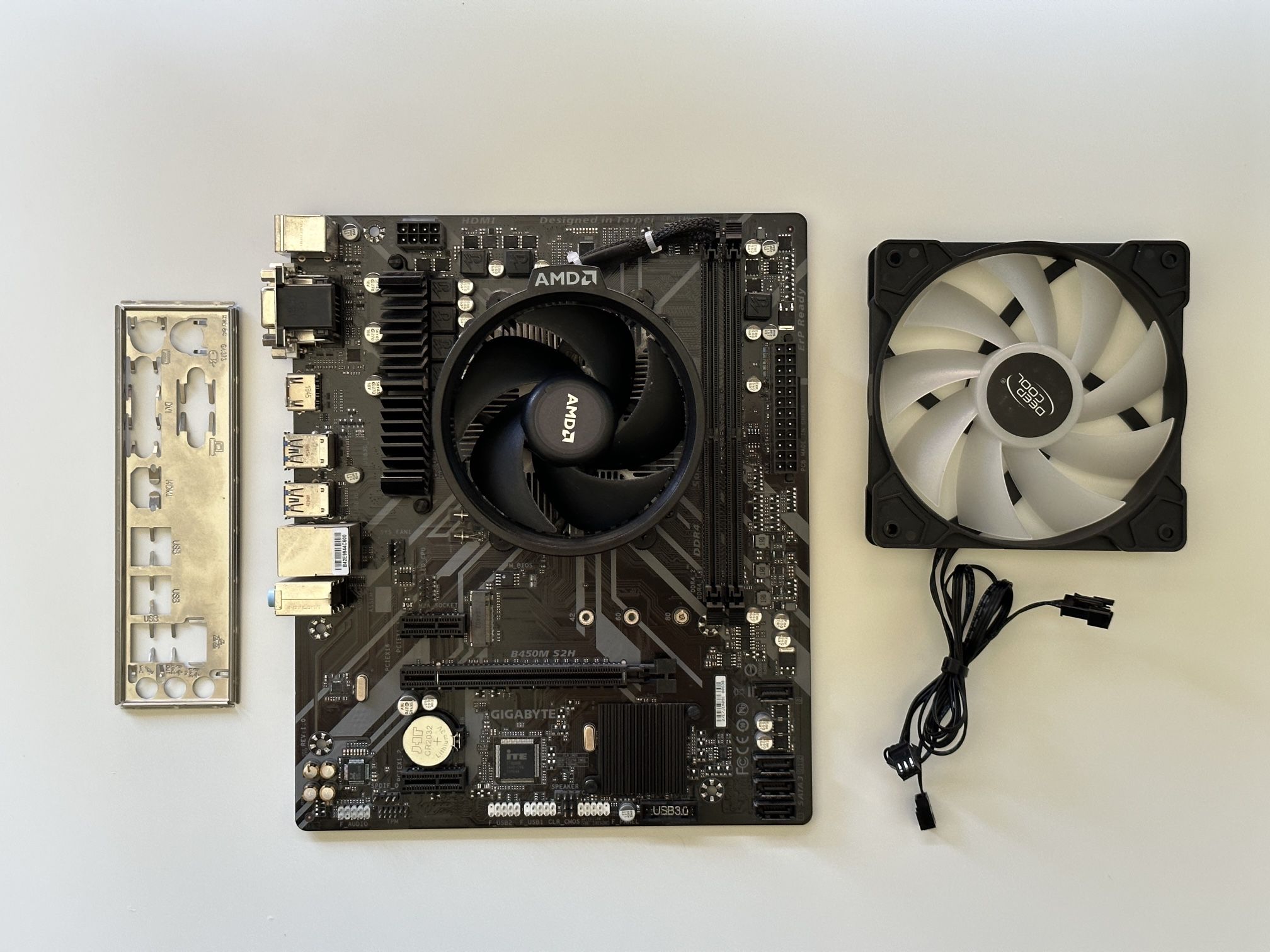 AMD Ryzen 5 2600 & B450M S2H DDR4 + DeepCool 120mm RGB Fan for Sale in ...