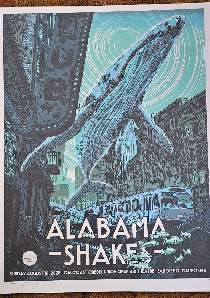 Alabama Shakes Poster San Diego 8/10/25 for Sale in San Diego, CA - OfferUp