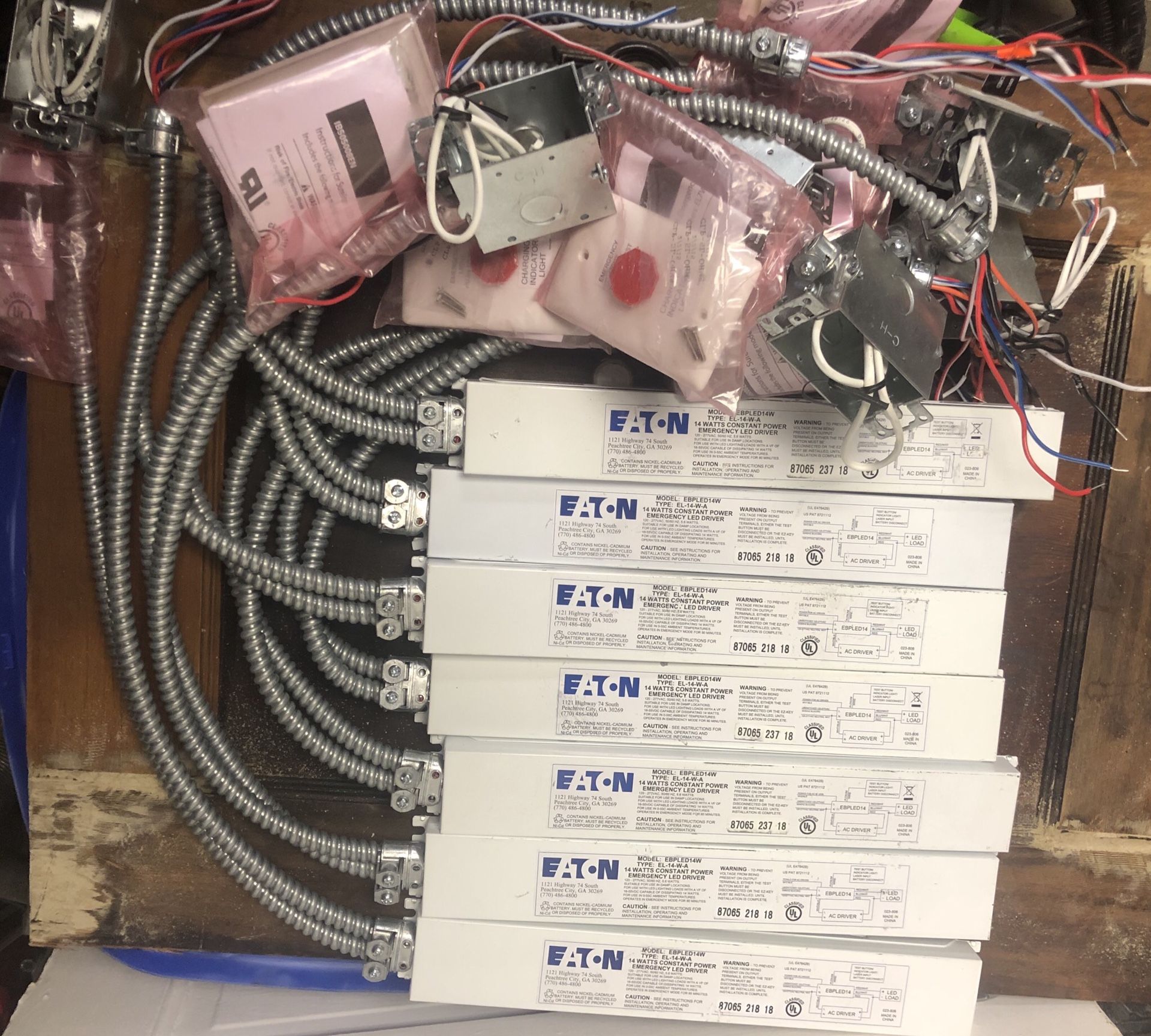 (7) EATON EBPLED14W CONSTANT CURRENT EMERGENCY LED DRIVER, 16-55V, 14W ...