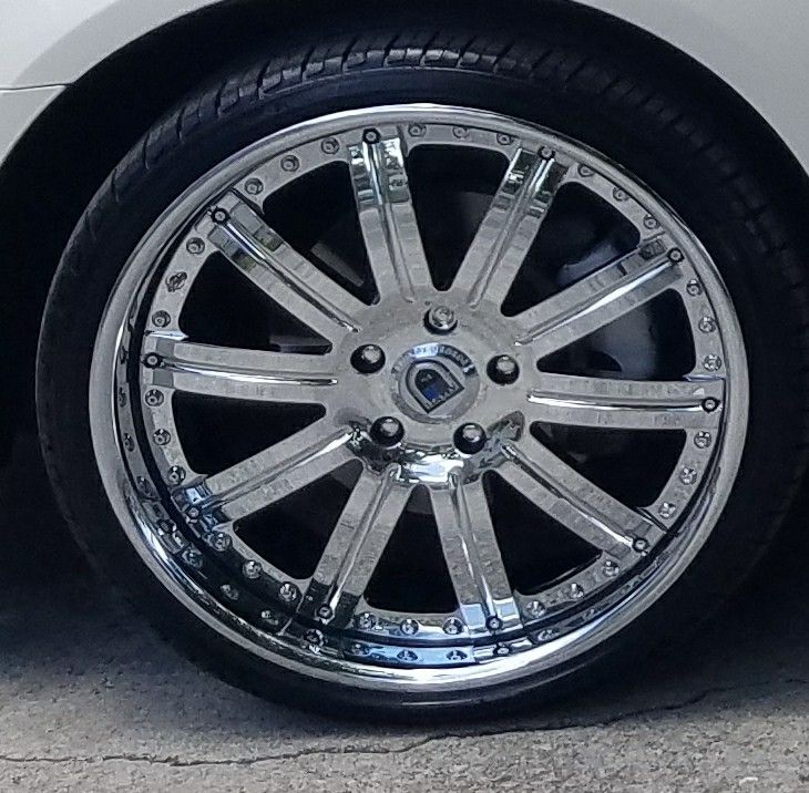 20 inch Asanti staggered rims and tires bolt pattern 5x120 for Sale in ...
