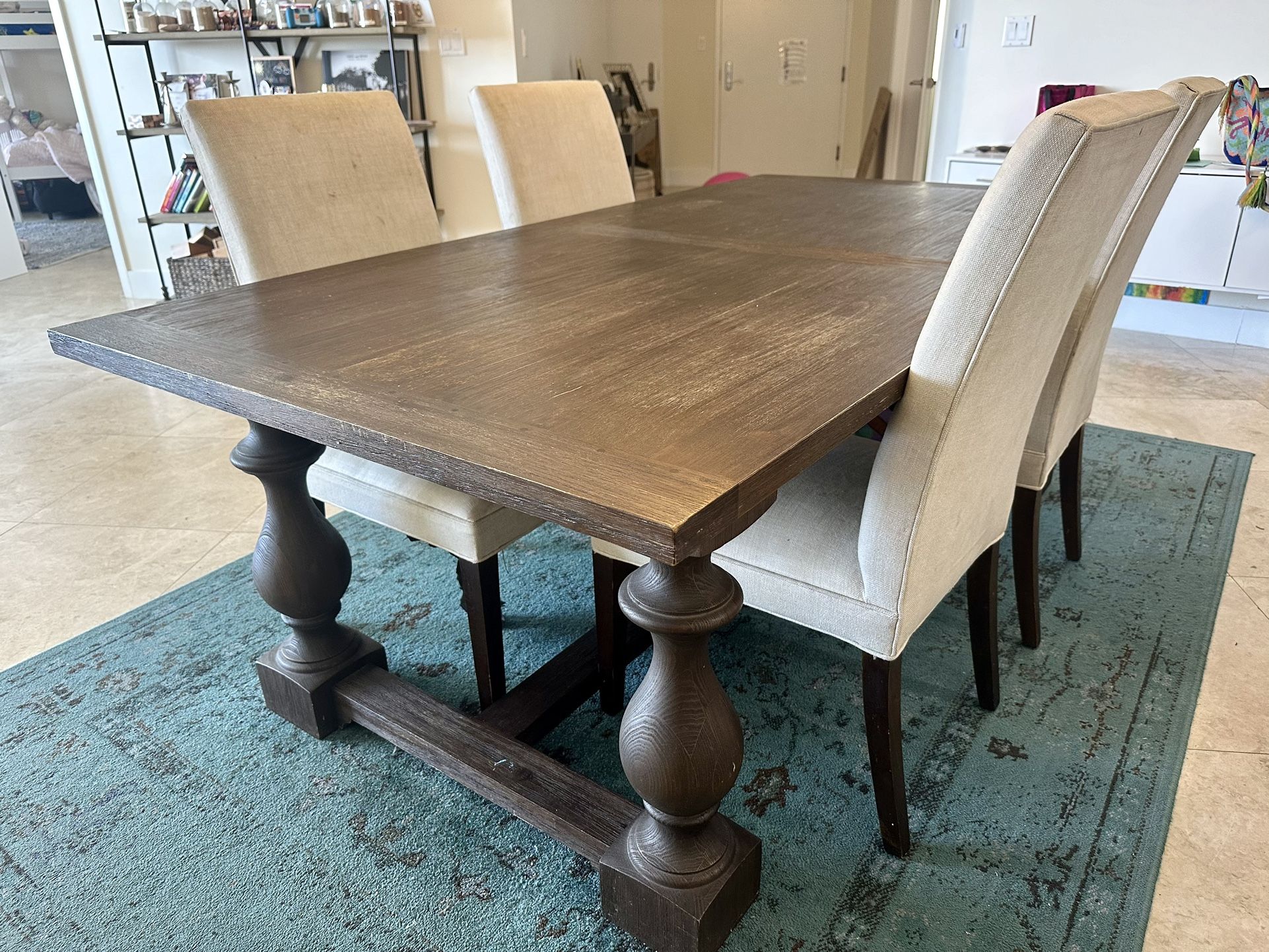 Dining Table - Restoration hardware, Wood, Fits 6 for Sale in Sunny ...